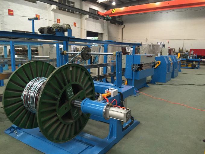 Sky Blue Insulated Flexible Wire Extruder Machine For Optical Cable ...